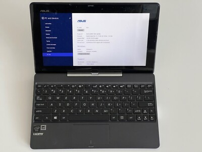 ASUS T100T 10.1" Intel Atom 1.33GHz 2GB RAM 62GB SSD Win8 - No Power ...