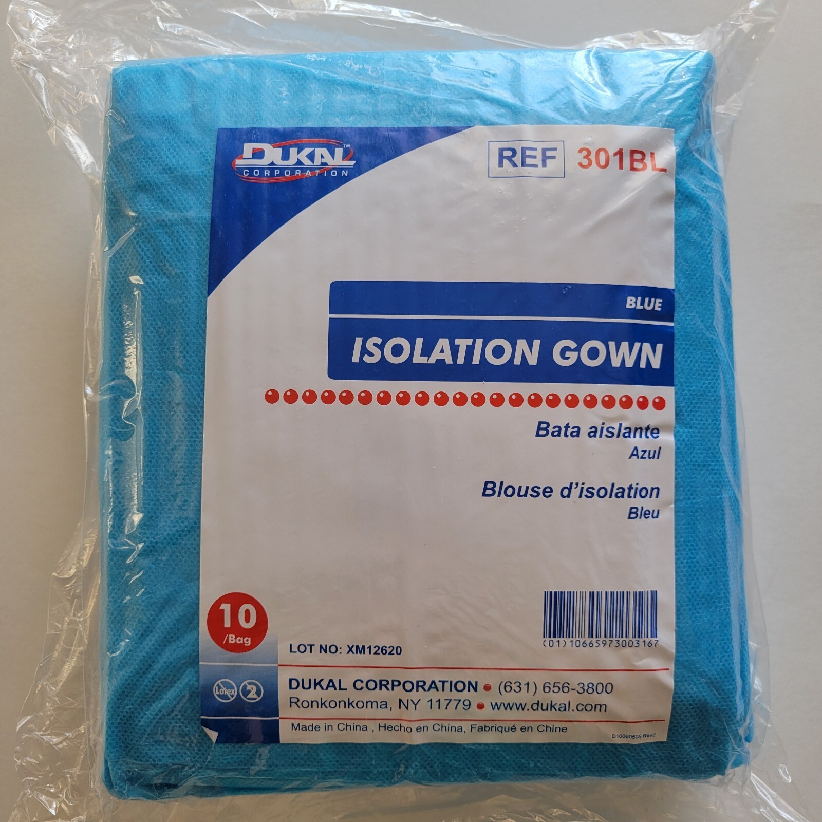 Dukal Isolation Gowns, Non-Sterile, Pack of 10 Disposable Blue NEW | eBay