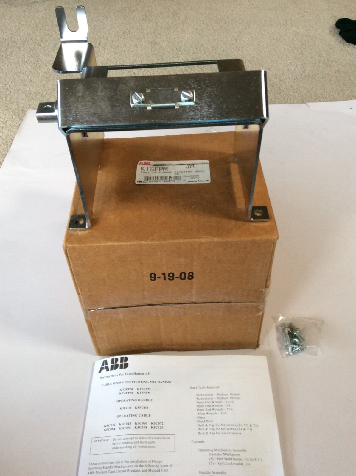 ABB KT5FPM TMAX T5 Flange Pivoting Mech | eBay