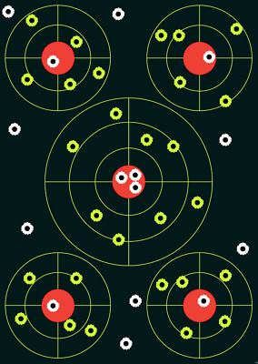 Splatter Target A4 Shoot Rifle Pistol Reactive Air Cheap Targets - FREE ...