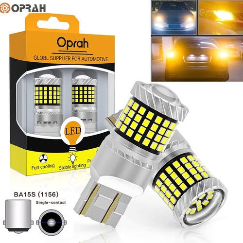 1156 Switchback LED Turn Signal Lights Anti Hyper Flash AMBER BA15S ...