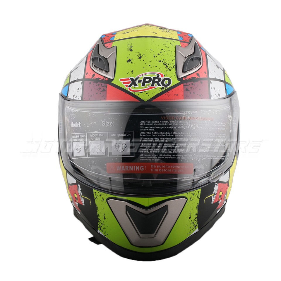 X-PRO Motorcycle Full Face Helmet Adult Street Bike Helmets DOT ...