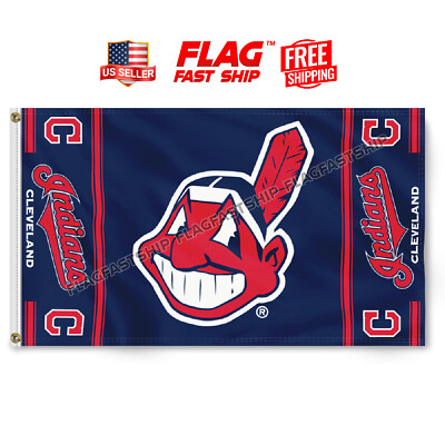 Cleveland Indians Flag 3x5 FT Logo w Grommets 2022 Design MLB FREE ...