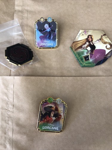 Lorcana Promo Counter & Pins Disney Lorcana Reign Of Jaffa new | eBay