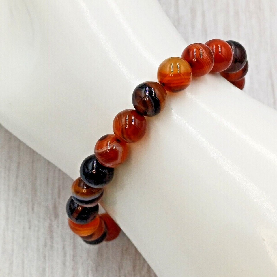 DREAM AGATE Bracelet Stretch Handmade +Gift Bag & Card Crystal Gemstone ...