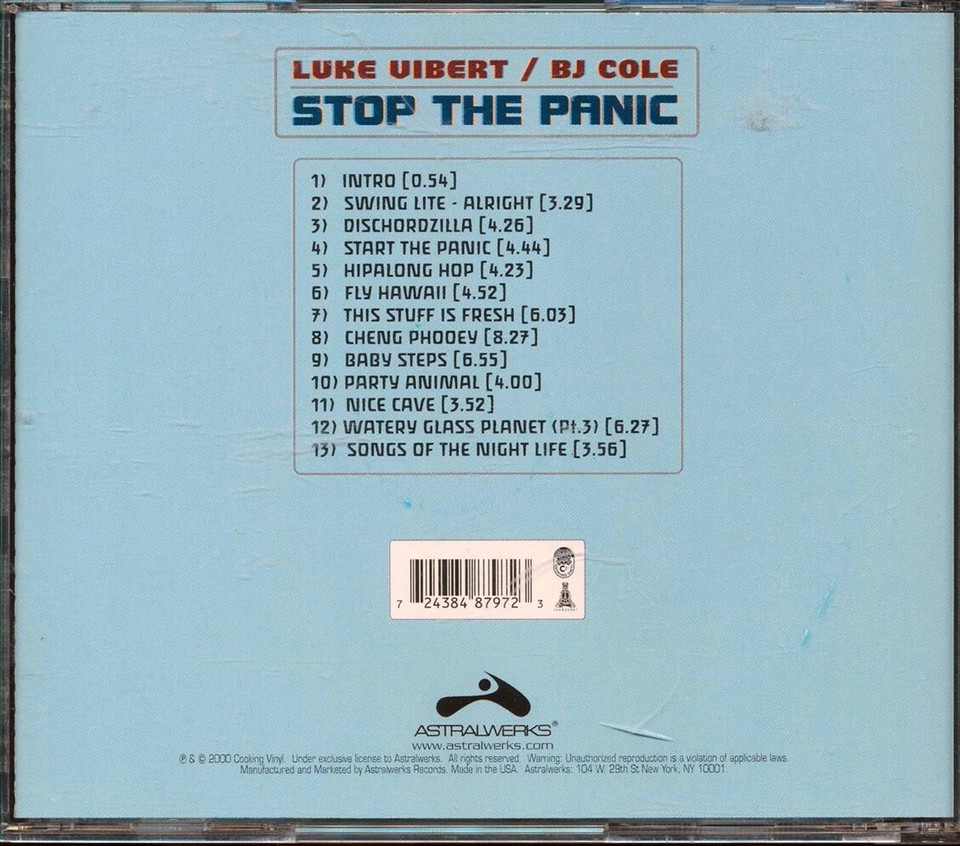 CD Luke Vibert, BJ Cole - Stop The Panic 724384879723| eBay