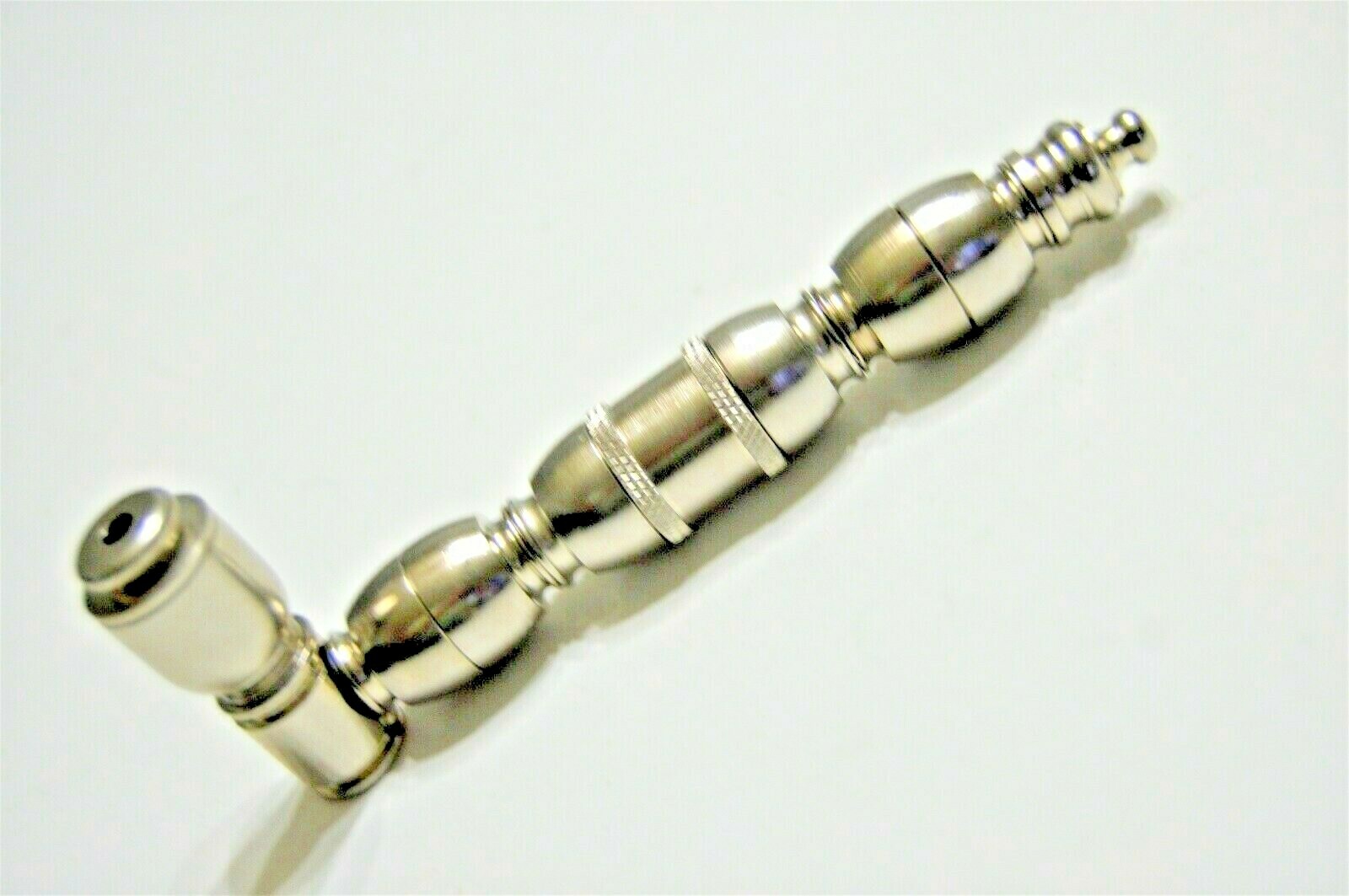 5 1/2" Inch Metal Tobacco Smoking Pipe Nickel Plated Brass Chamber USA ...