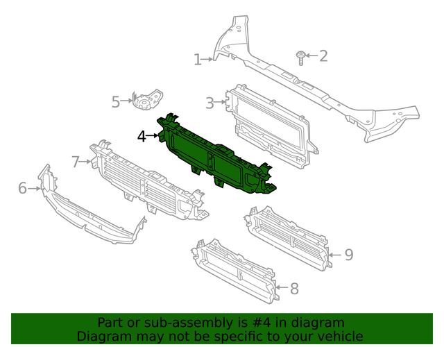 Genuine Volvo Radiator Support Air Duct Bracket 32227974 | eBay