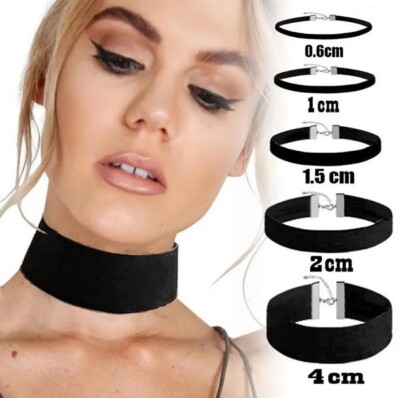 Black fabric chokers - assorted width's | eBay UK