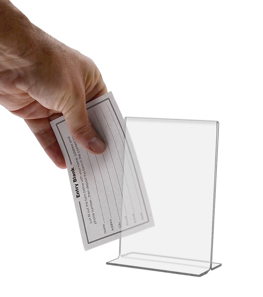 Retail Pricing Sheet Menu Table Countertop Bottom Loading Display ...