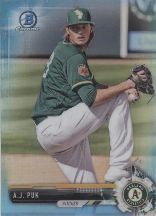 2017 Bowman Draft - Chrome A.J. Puk #BDC-47 Sky Blue Refractor /399 (RC ...