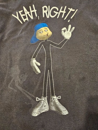 Vintage 90's Yeah Right Parody Funny T-shirt Black XL Graphic Tee | eBay