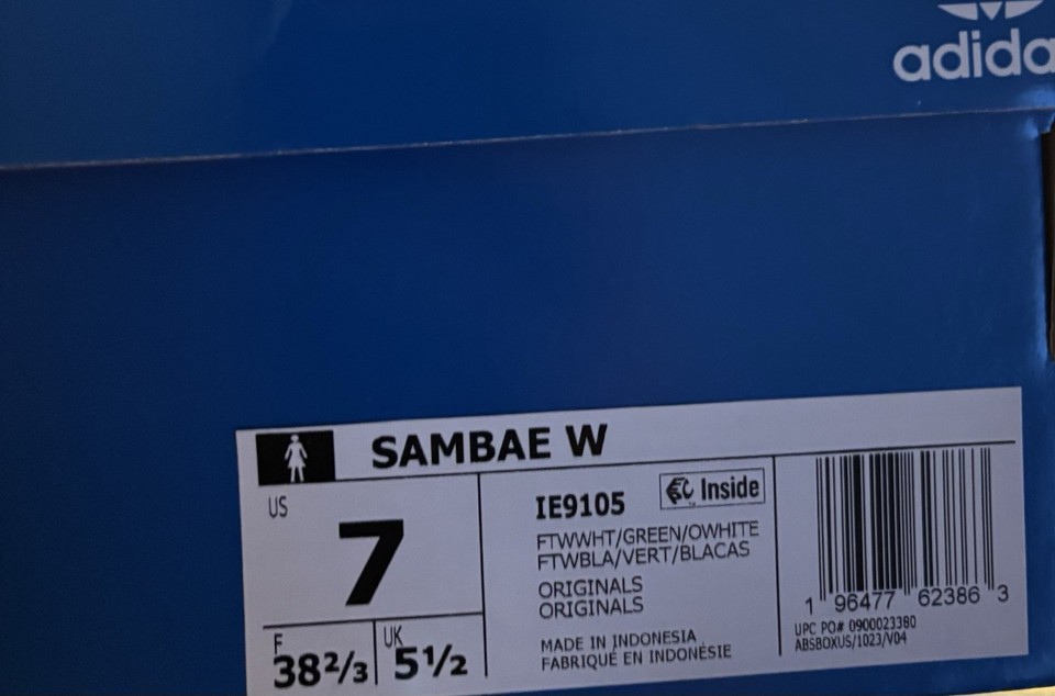 Size 7w - Adidas Sambae Womens Samba OG White Green Gum Bottom W Trendy ...