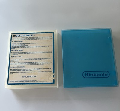 2 Nintendo NES Rental Plastic Clam Shell Game Case Bubble Bobble ...