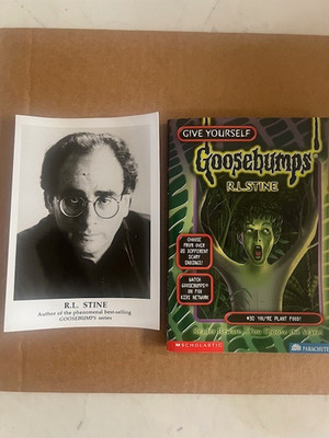 RL Stine Signed Vintage Goosebumps with Author Press Pic | eBay