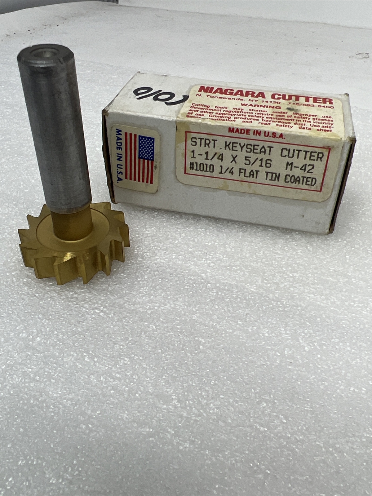 Niagara Woodruff Keyseat Cutter M-42 Cobalt Tin Coated 1-1/4 X 5/16 ...