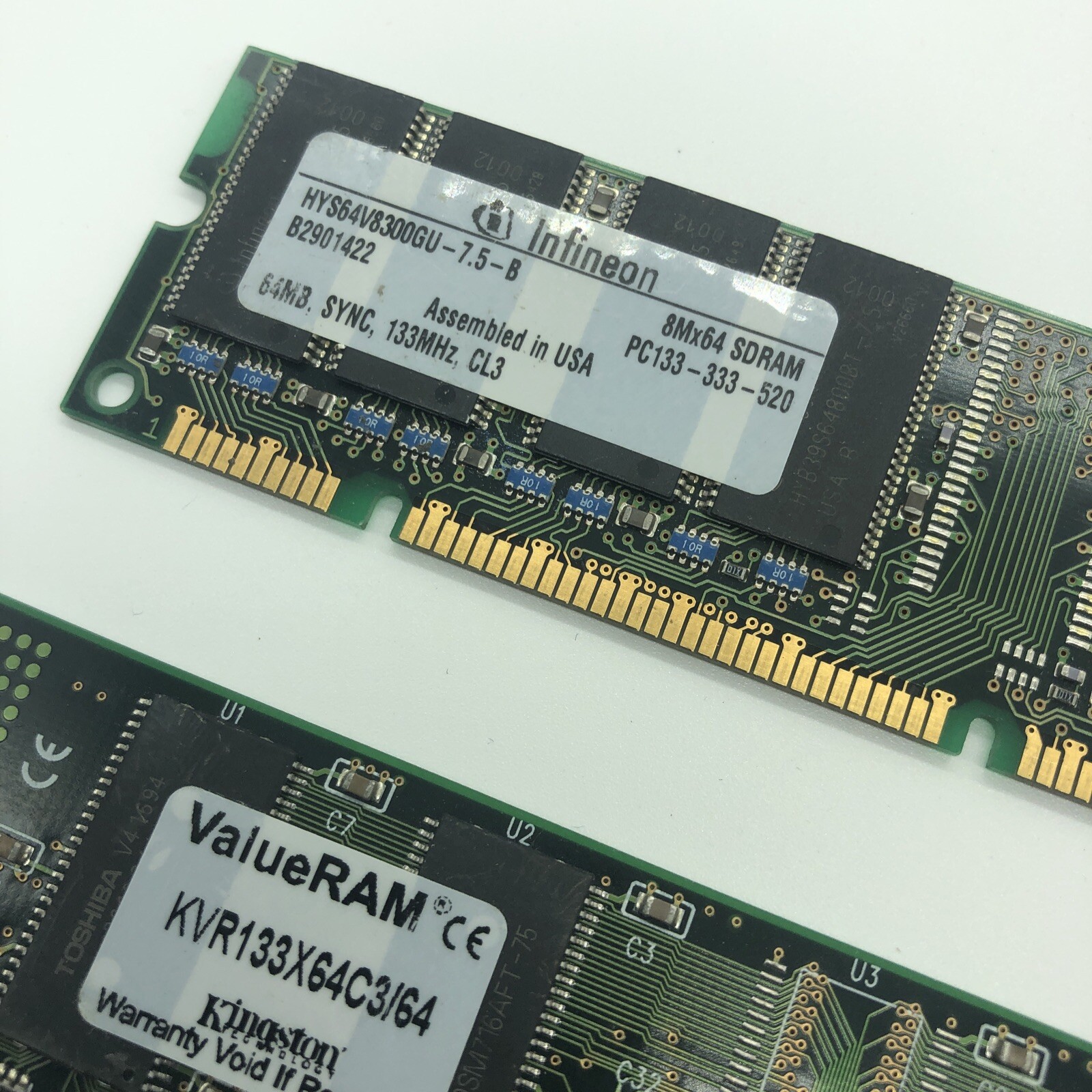 64MB PC133 168 PIN DIMM SDRAM MEMORY MODULES 64 MB Total PC-133 NON-ECC ...