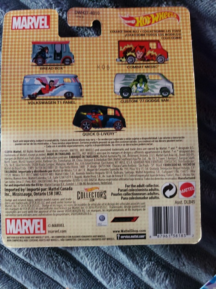 Hot Wheels Marvel Black Widow Bread Box Real Riders DLB45 887961381832 ...