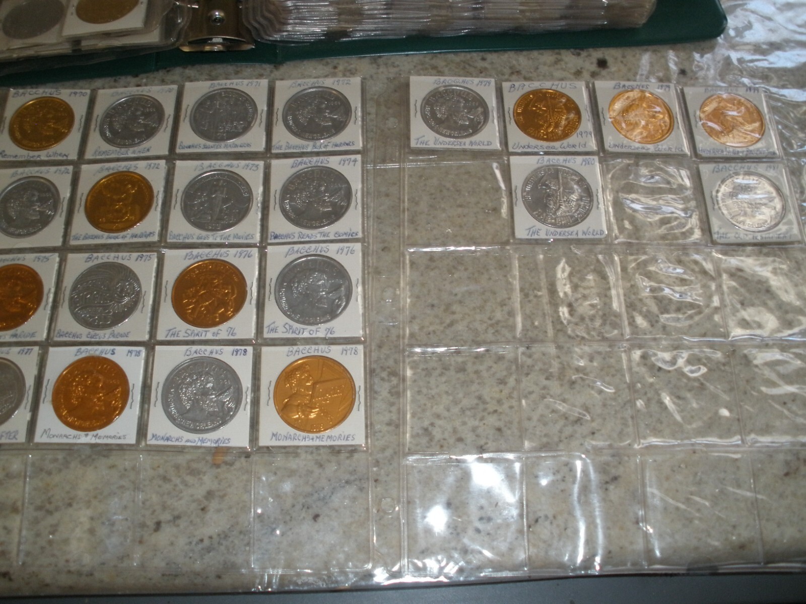 HUGE LOT OF 300+ MARDI GRAS DOUBLOON 1970'S-1980'S COLOR BINDER ZEUS ...