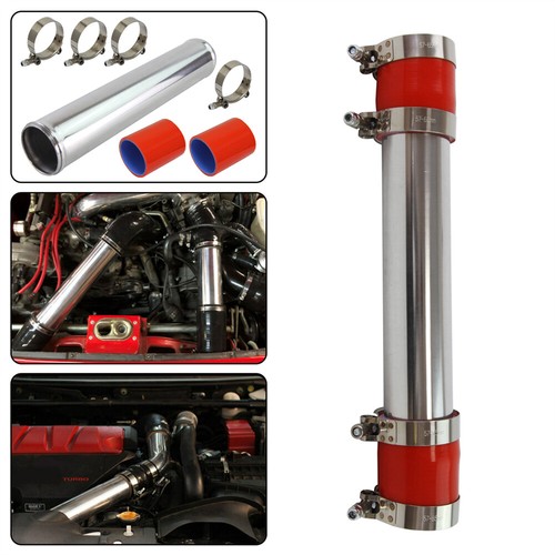 57mm 2.25" Aluminum Intercooler Turbo Pipe Piping Tube+Silicone Hose ...