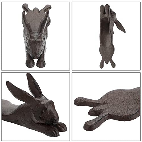 Sumnacon Cast Iron Cute Rabbit Door Stop - Heavy Duty Floor Door ...