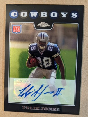 2008 TOPPS CHROME ROOKIE AUTOGRAPH #TC184 FELIX JONES AUTO | eBay