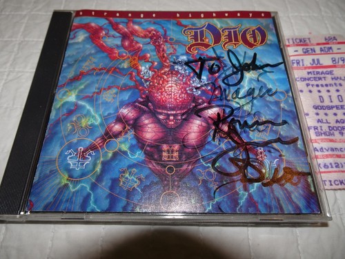 Ronnie James Dio Strange Highways signed CD with ticket stub | eBay