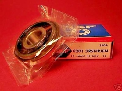 SKF 6201 2RSNRJEM, Deep Groove Roller Bearing, w/ Snap Ring (Timken ...