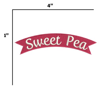 Sweet Pea Patch Embroidered Iron-on Applique Rocker Funny Sayings Fun ...