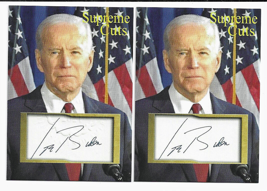 Joe Biden 2020 Supreme Cuts Facsimile Autograph Pair - One Embossed | eBay