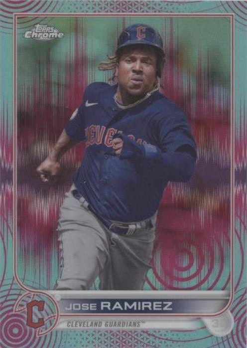 2022 Topps Chrome Sonic - Jose Ramirez #151 Aqua & Pink Sonic Pulse ...