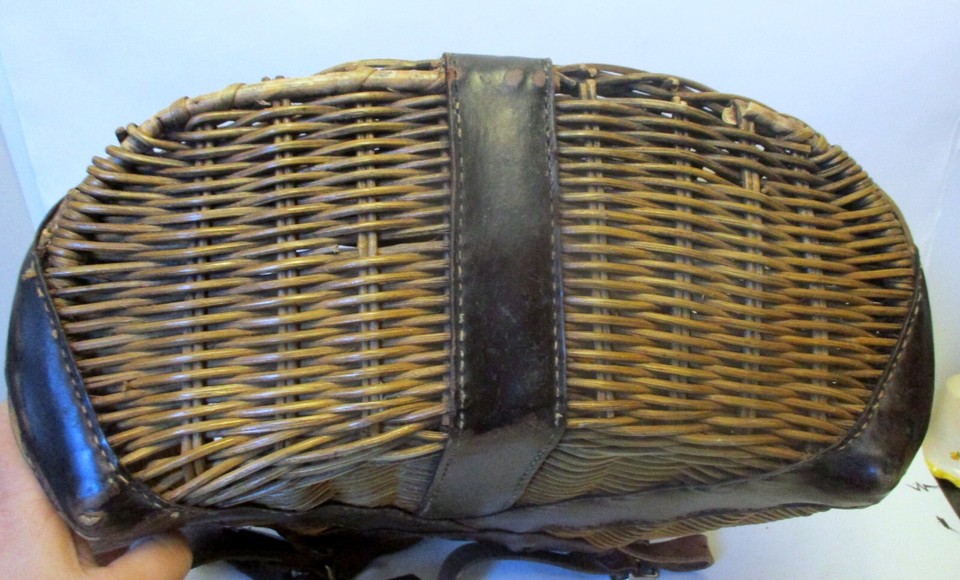 Vtg FISHING Woven CREEL LEATHER Handle DETAIL Fishing Knife | eBay