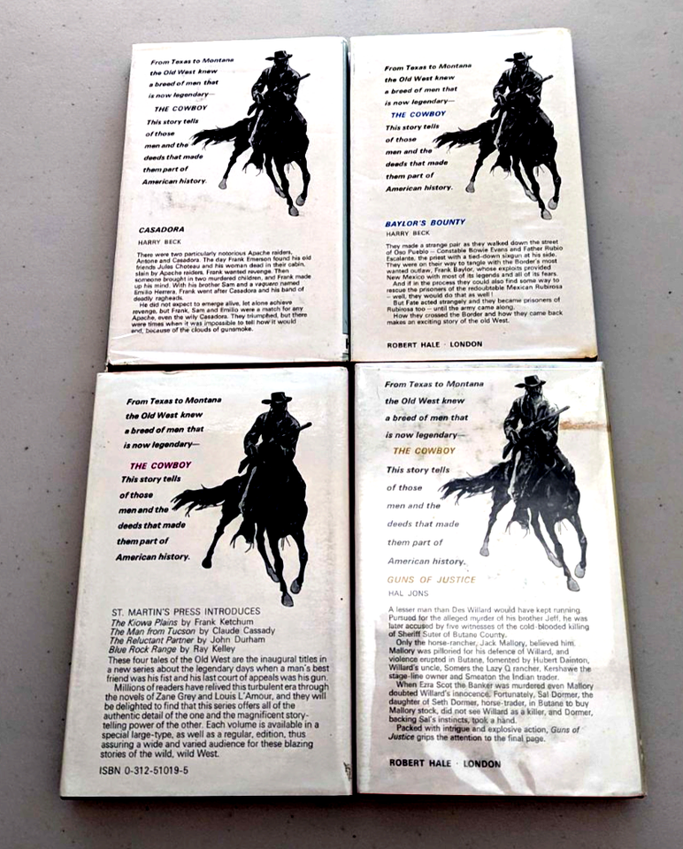 Lot 4 vintage 1970-80s Robert Hale western wDJ Harry Beck Lauran Paine Hal Jons | eBay