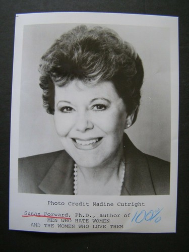Glossy Press Photo Susan Forward Author of Men Who Hate Women & The ...