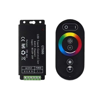 GT 666 LED Touch Controller 12V 24V Remote Control for LED RGB Light ...