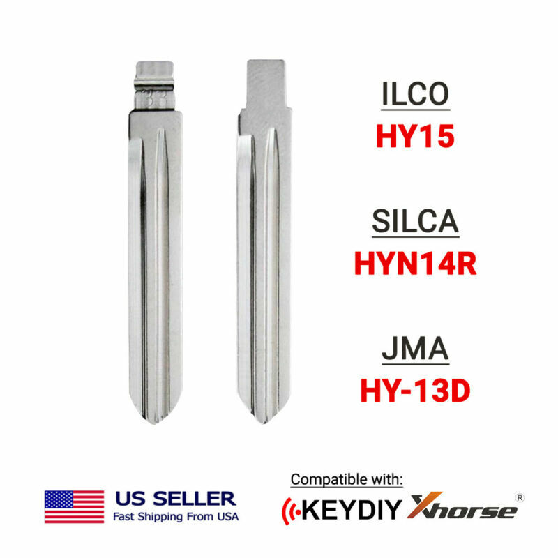 10x New Uncut Universal Flip Remote Key Blade For Hyundai HY15 HYN14R ...