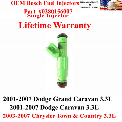 Genuine Bosch Fuel Injector 2001-2007 Dodge Caravan 3.3L 0280156007 | eBay