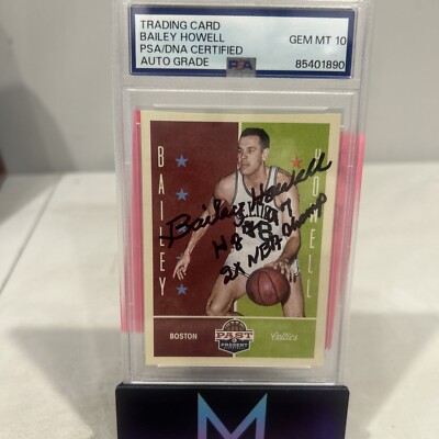 Bailey Howell 2012 Panini Past And Present Auto Grade PSA 10 | eBay