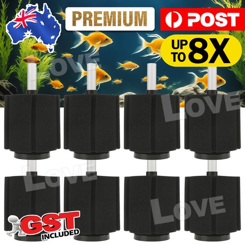 8X Aquarium Fish Tank Filter Biochemical Sponge Foam Oxygen Air Pump ...