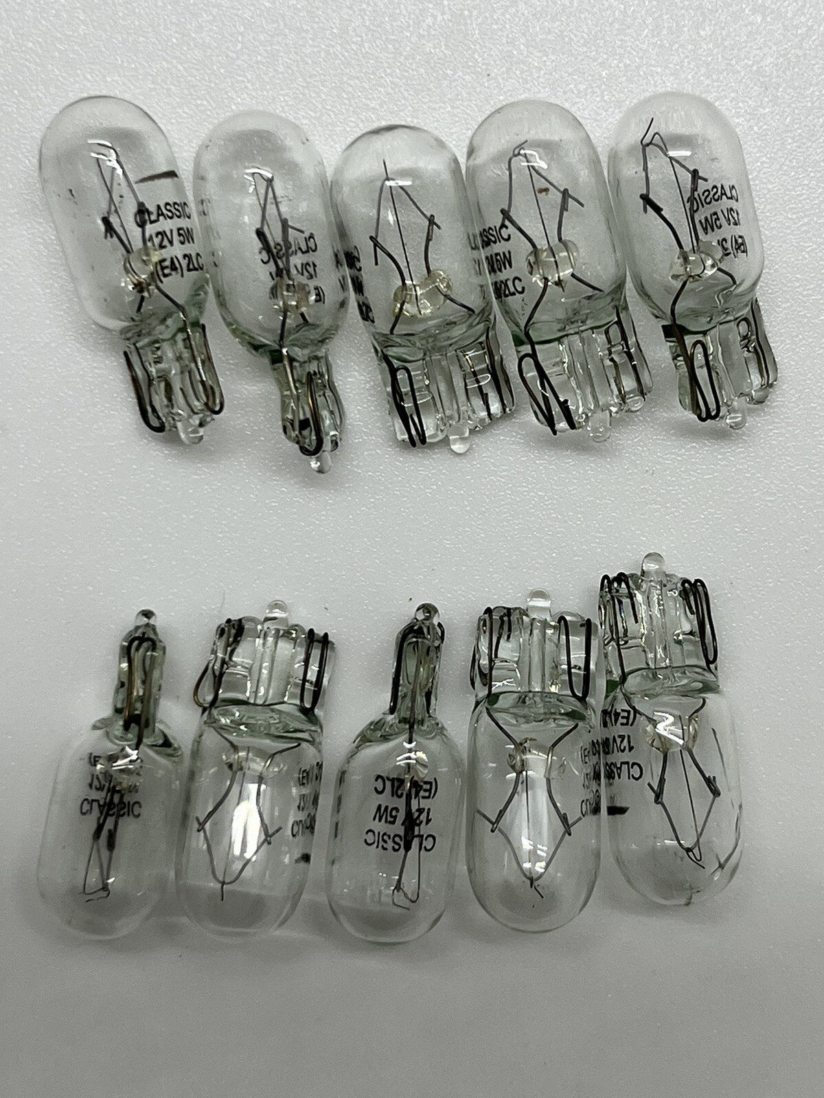 501 W5W Capless Sidelight Car Bulbs Interior Number Plate Bulbs 12V 5W ...