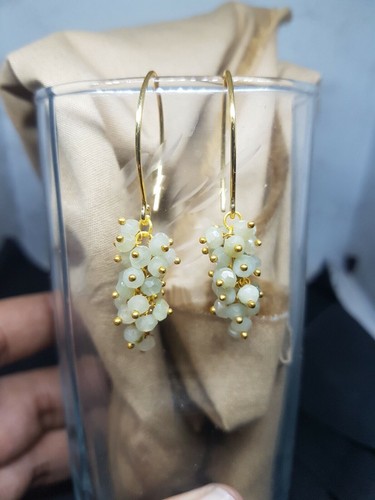 Cats eye Grapes Dangle gemstone beads 925 sterling silver Earring jewelry Gift | eBay