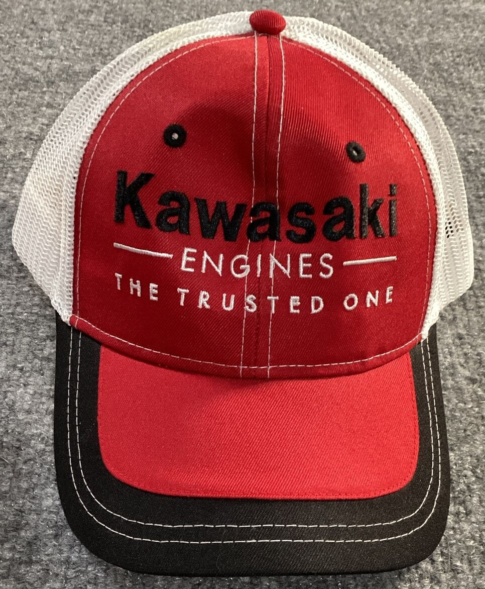 Kawasaki Engines Hat Cap Mens Mesh Back Red Black Men… - Gem