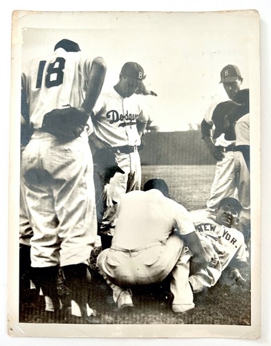 1953 BROOKLYN DODGERS & NY YANKEES SPRING TRAINING GAME TYPE 1 PHOTO ...