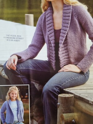 Click Chunky Wool Knitting Pattern Lady's/Girls Cardigan/Sizes 26 - 44 ...