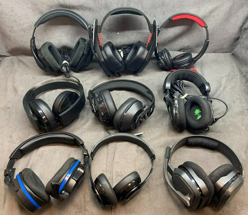 Lot of 9 Gaming Headsets For Parts or Repair Only Read Description | eBay