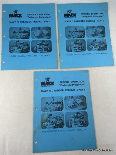 3v Set Mack Trucks Service Operation Mack 6 Cylinder Rebuild Reference ...