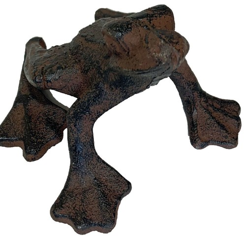 Mr Gecko Cast Iron Frog Antique Rust Large Decor Figurine Statue | eBay ...