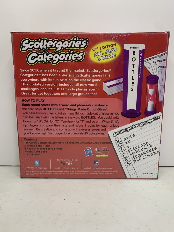 Scattergories Categories - A Fun Twist on the Fast-Thinking Categories ...