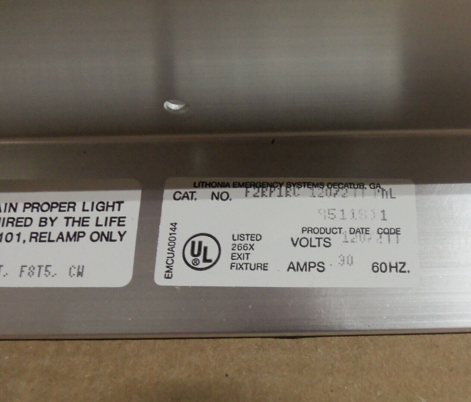 New Lithonia F2RP1RC PNL Edge-lit panel LED Emergency Exit sign AK | eBay