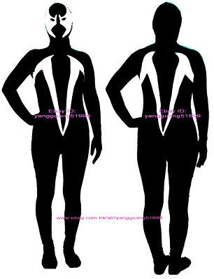 Black/White Spandex Spawn Suit Catsuit Costume Unisex Spawn Bodysuit ...